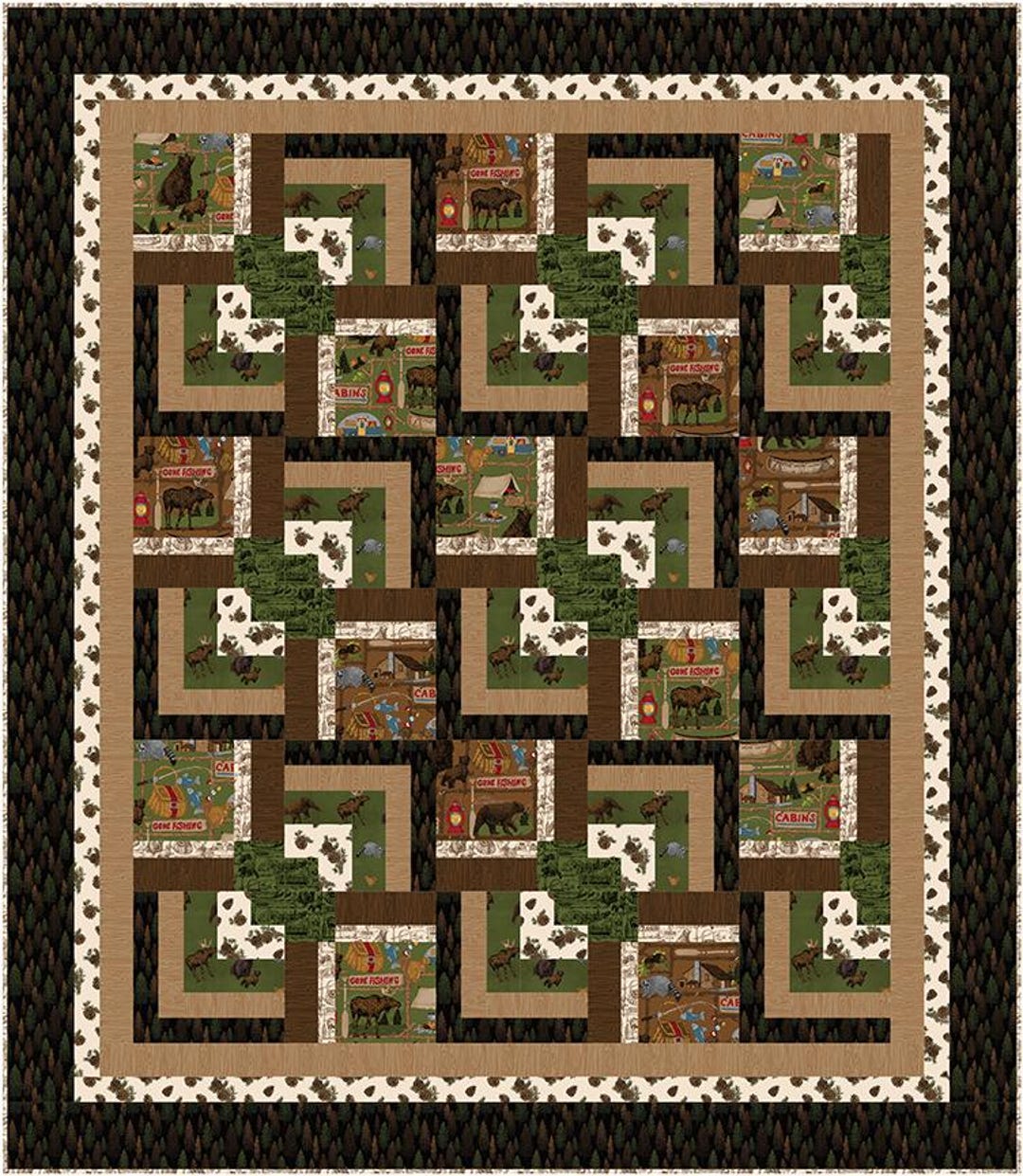 Pine Tree Country Quilts Cabin in the Pines Quilt Pattern - Quilt ...
