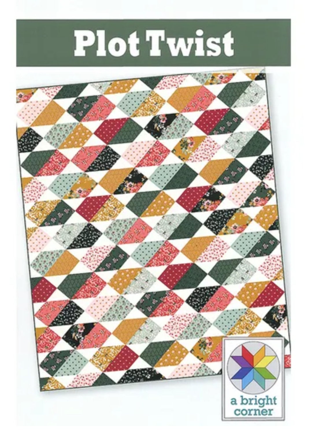A Bright Corner Plot Twist Quilt Pattern Quilt Pattern - Quilt Pattern - Paper Pattern - Layer ...