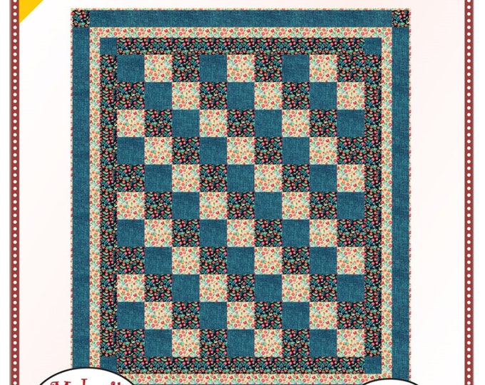 Fabric Cafe Four Square Pattern 3 Yard Quilt Pattern Quilt Pattern ...