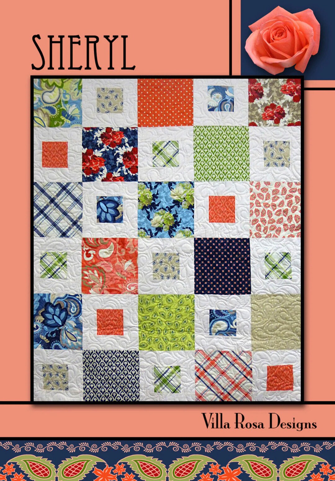 Villa Rosa Designs Sheryl Pattern - Fat Quarter Quilt Pattern - Villa ...