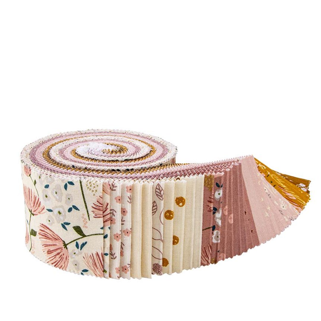 IN STOCK Riley Blake Blush & Butterscotch Rolie Polie - 2.5 Inch Strips ...