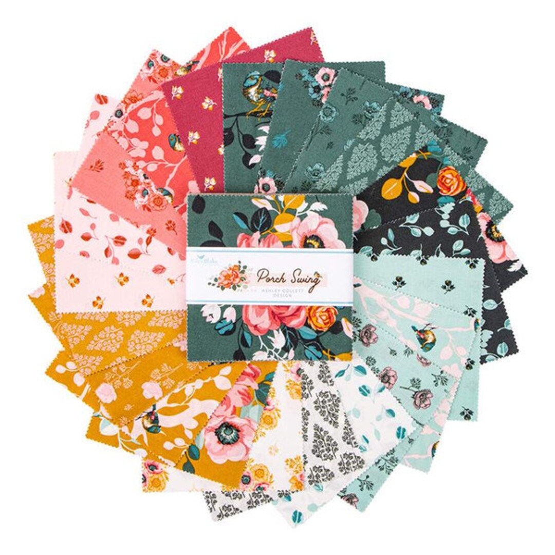 Riley Blake Porch Swing 10 Stacker Layer Cake Precut Quilt Fabric ...