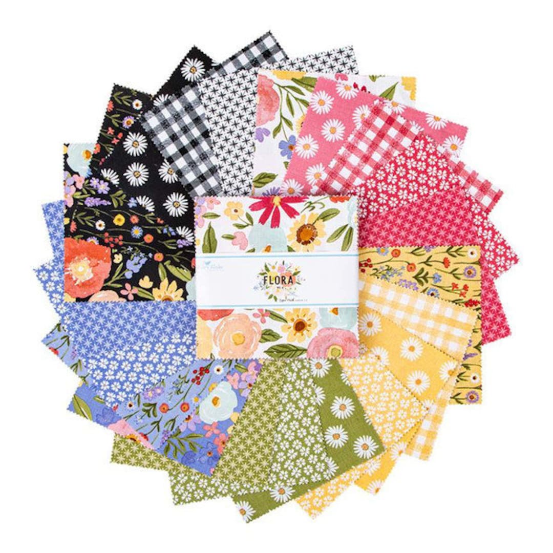 Riley Blake Flora No. 6 5 Stacker Cotton Fabric Charm Pack Riley Blake ...