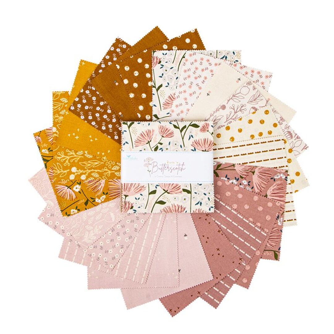 PREORDER Riley Blake Blush and Butterscotch 5 Stacker Fabric Charm Pack ...