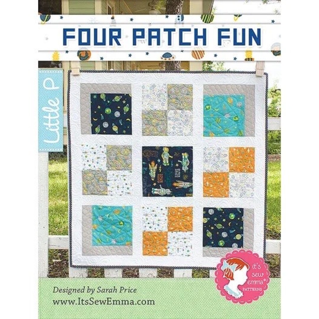 Its so Emma Four Patch Fun Quilt Pattern Fat Quarter Pattern Little P ...