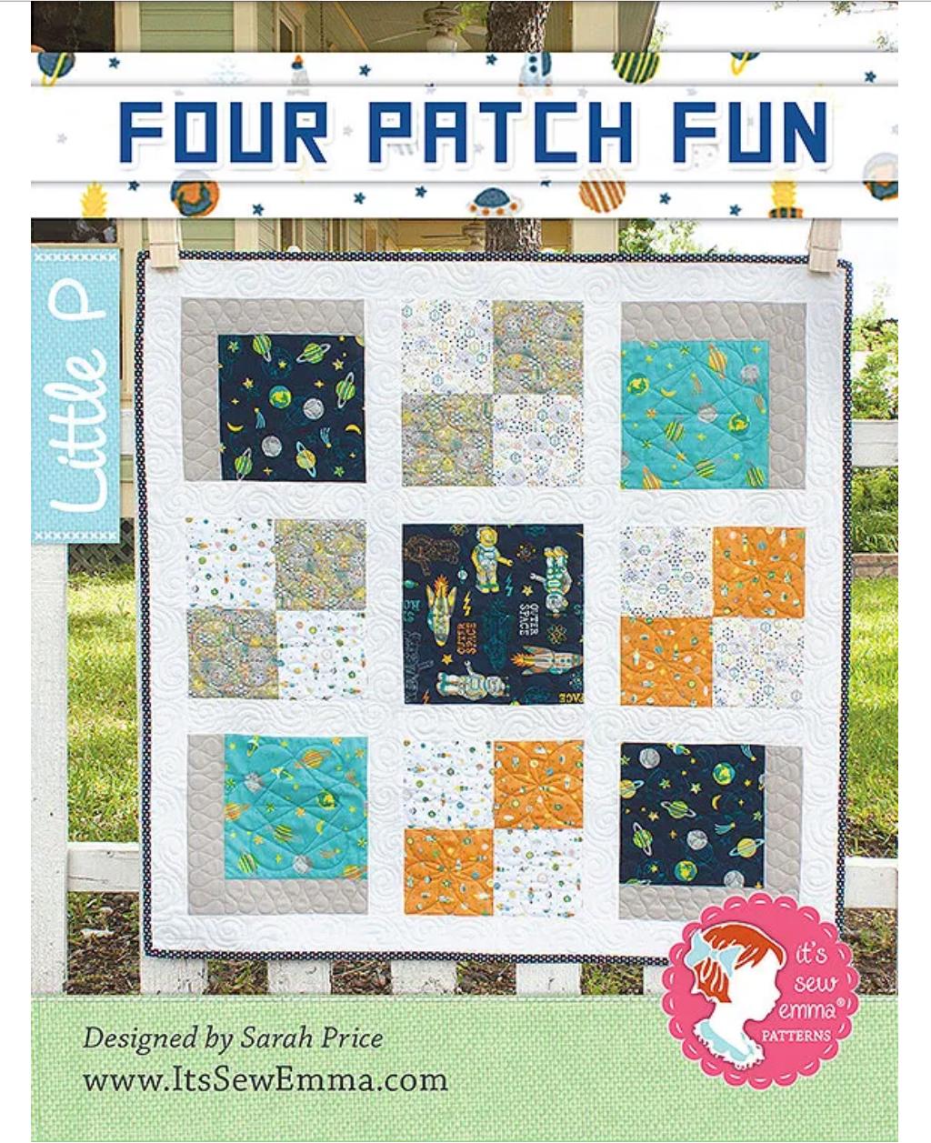 It’s so Emma Four Patch Fun Quilt Pattern - Fat Quarter Pattern - Little P Quilt Pattern - Etsy