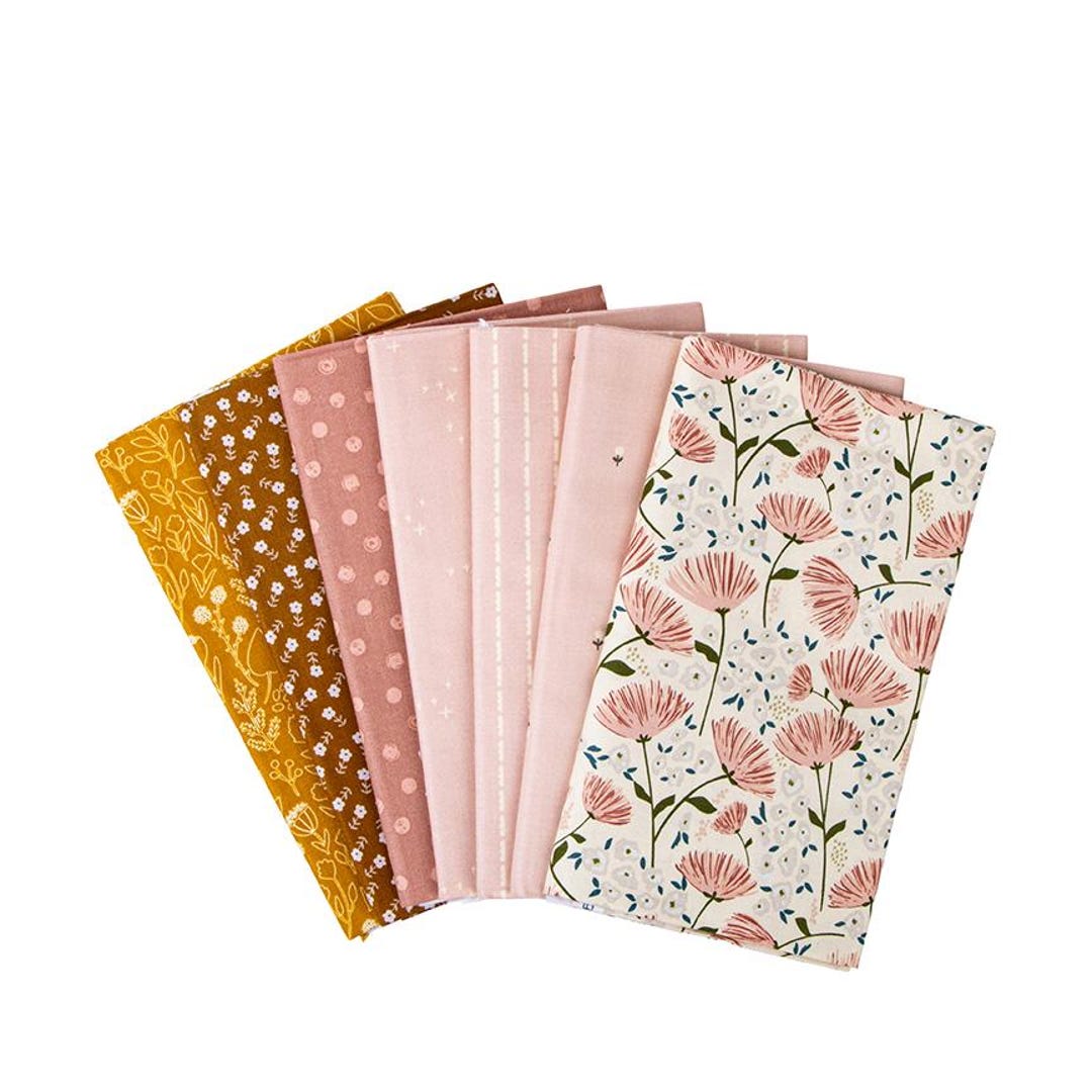 PREORDER Riley Blake Blush and Butterscotch 7 Piece Mini Fat Quarter ...