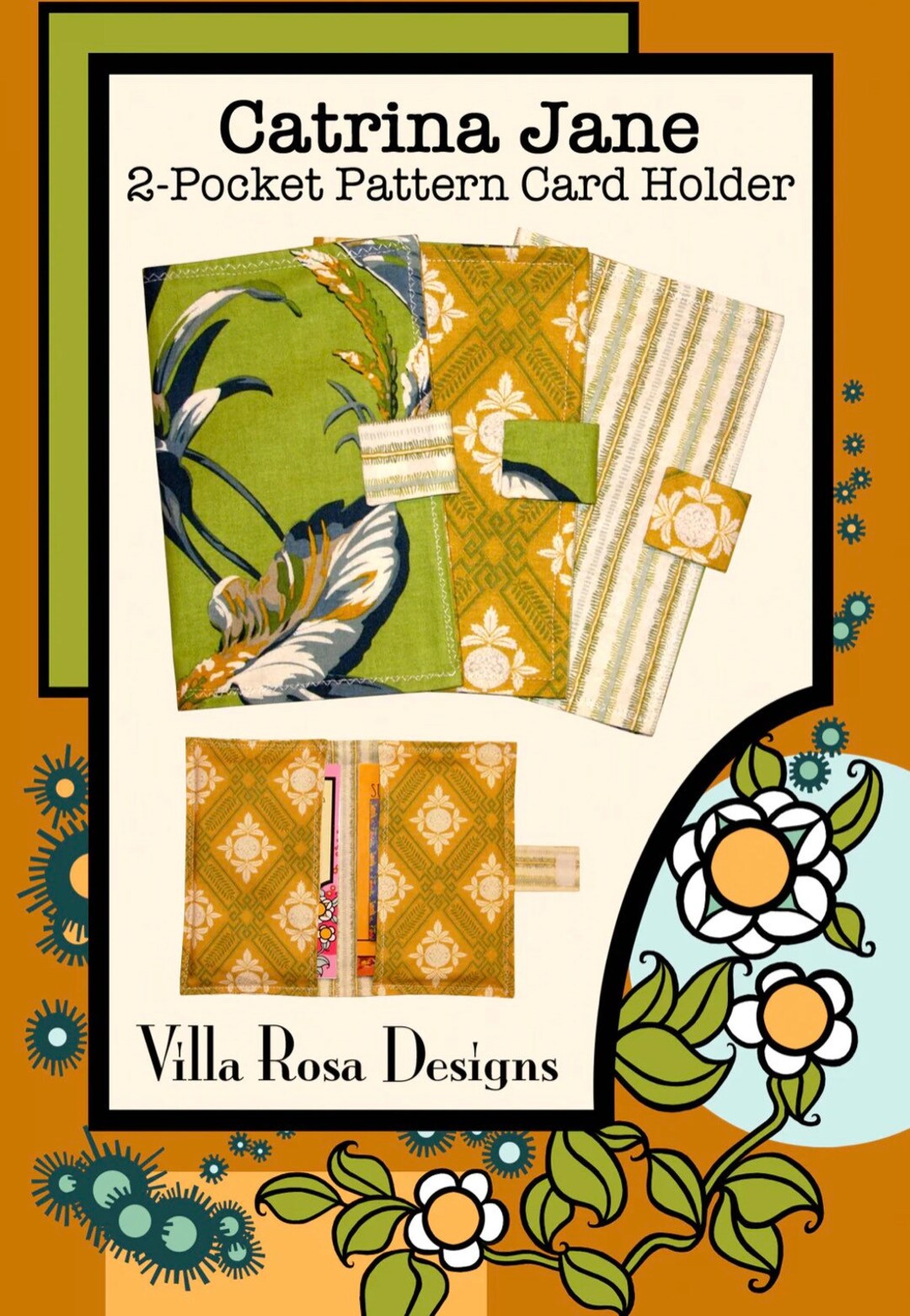 Villa Rosa Designs Catrina Jane Pattern Card Wallet Pattern Villa Rosa ...