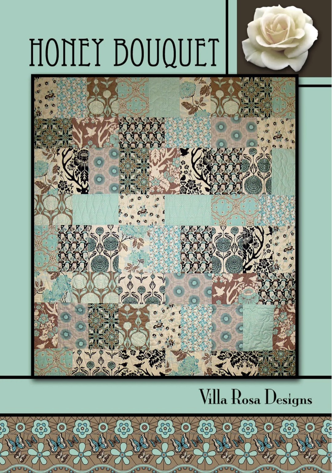 Villa Rosa Designs Honey Bouquet Pattern - Fat Quarter Quilt Pattern ...