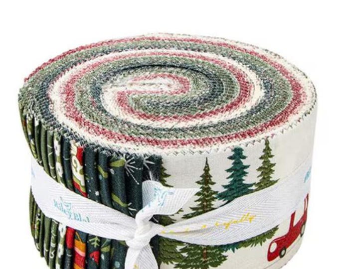 IN STOCK Riley Blake Christmas is in Town Rolie Polie 2.5 Inch Strips ...