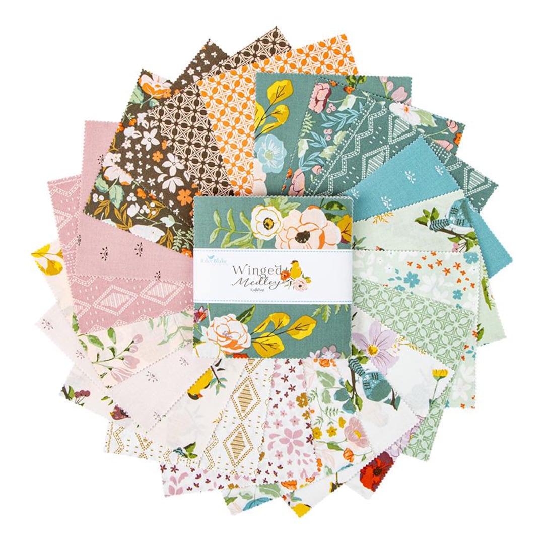 IN STOCK Riley Blake Winged Medley 5” Stacker - Fabric Charm Pack ...