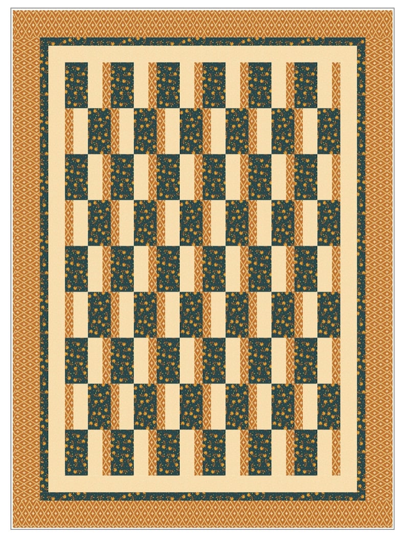 Fabric Cafe Simply Strips Pattern 3 Yard Quilt Pattern Quilt Pattern ...