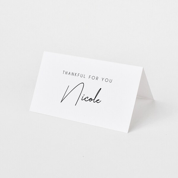 Digital Place Cards for Thanksgiving - Etsy