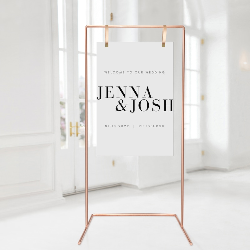 Modern Wedding Welcome Sign - Etsy