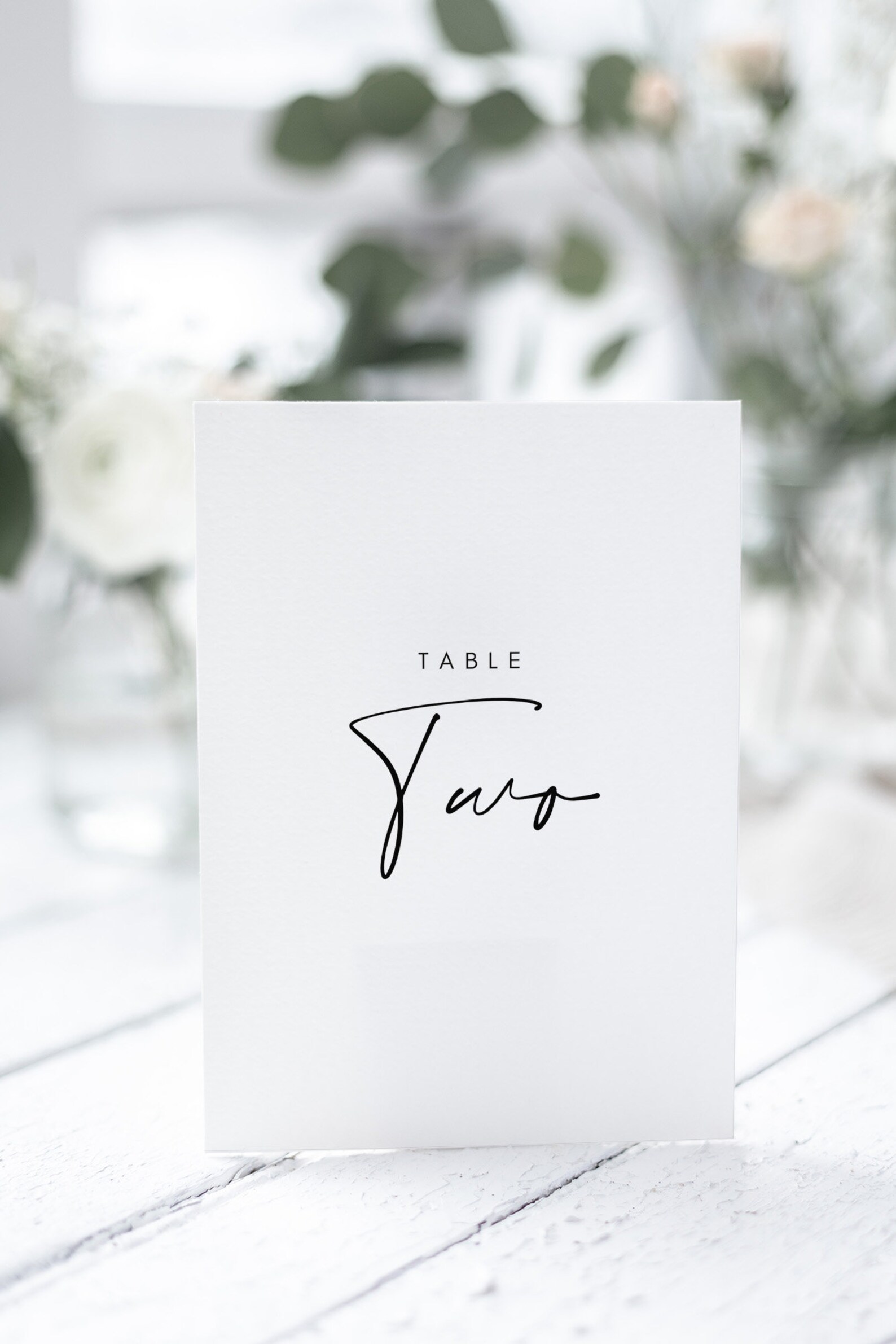 Wedding Table Numbers 5x7 and 4x6 Canva Template Printable - Etsy