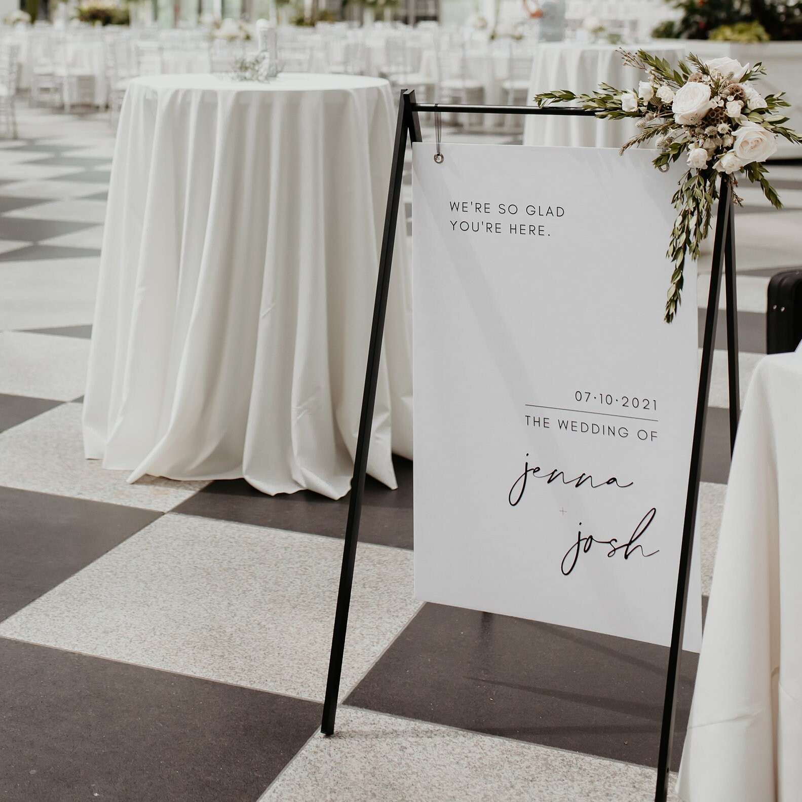 Vertical Welcome Sign 24x36 and 18x24 We're so Glad - Etsy