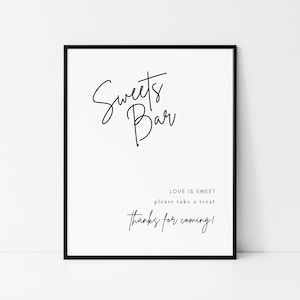 Dessert Bar Sign With Mini Food Signs - Printable - 8x10, 5x7, 3.5x2 ...