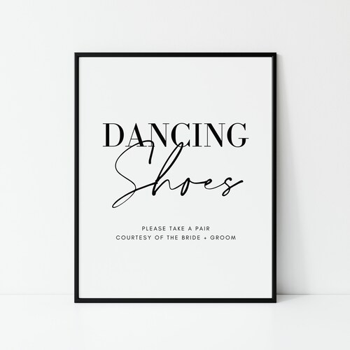 Dancing Shoes Flip Flop Sandals Sign for Wedding 8x10 and - Etsy