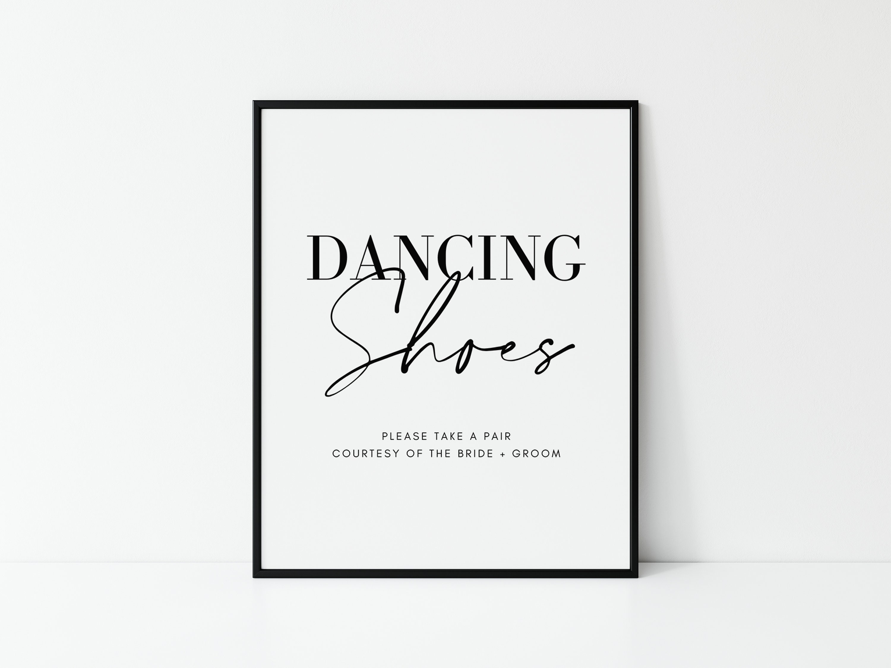 Dancing Shoes Flip Flop Sandals Sign for Wedding - 8x10 and 5x7 - Canva ...