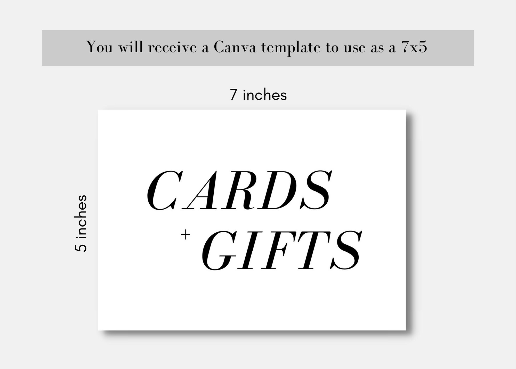 Cards and Gifts Sign for Wedding 8x10 Canva Template - Etsy