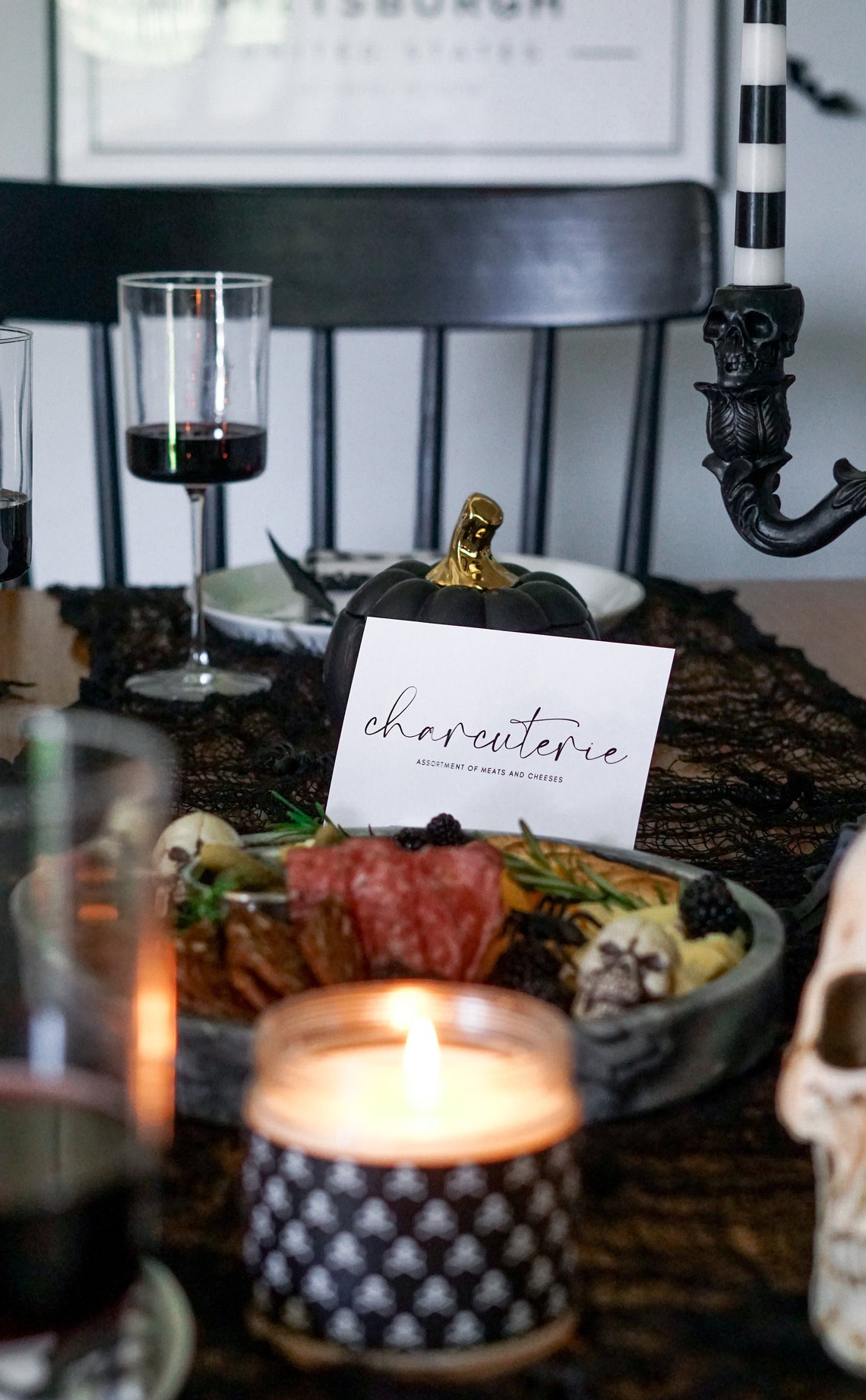 Halloween Party Food Station Signs 4x6 Editable Canva - Etsy