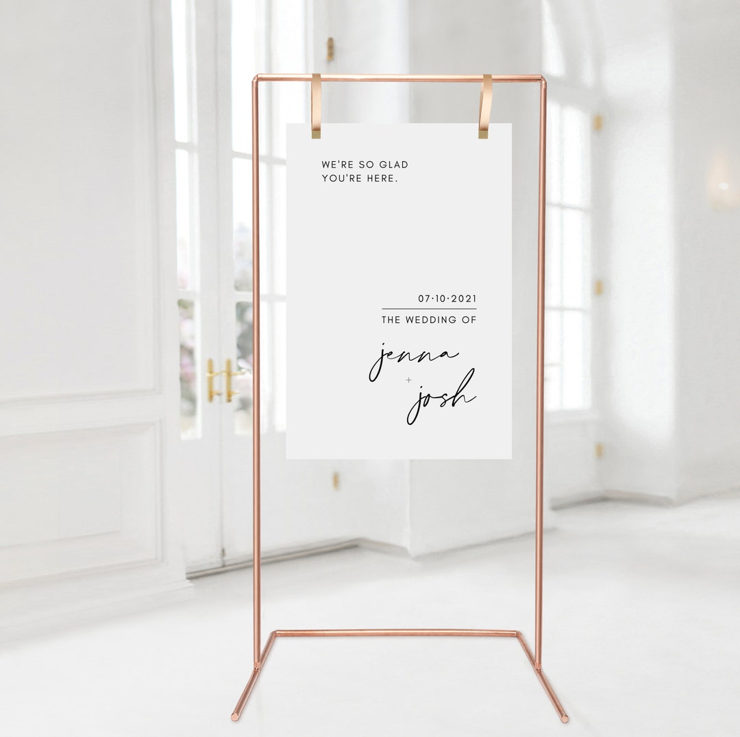 Vertical Welcome Sign - 24x36 and 18x24 We're so Glad You're Here ...