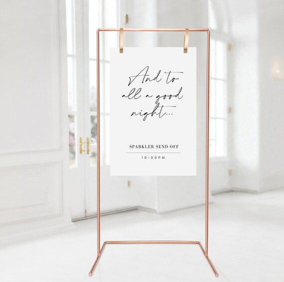 Sparkler Send off Sign and to All A Good Night Christmas - Etsy