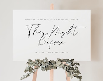 Wedding Night Before Sign Template - Etsy