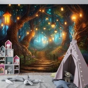 Magic Forest Wall Mural / Fairy Wall Mural / Enchanting - Etsy