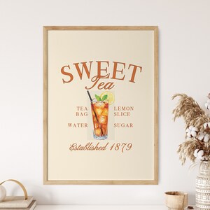Sweet Tea Sign, Sweet Tea Print, Bar Sign, Tea Print, Southern Print ...