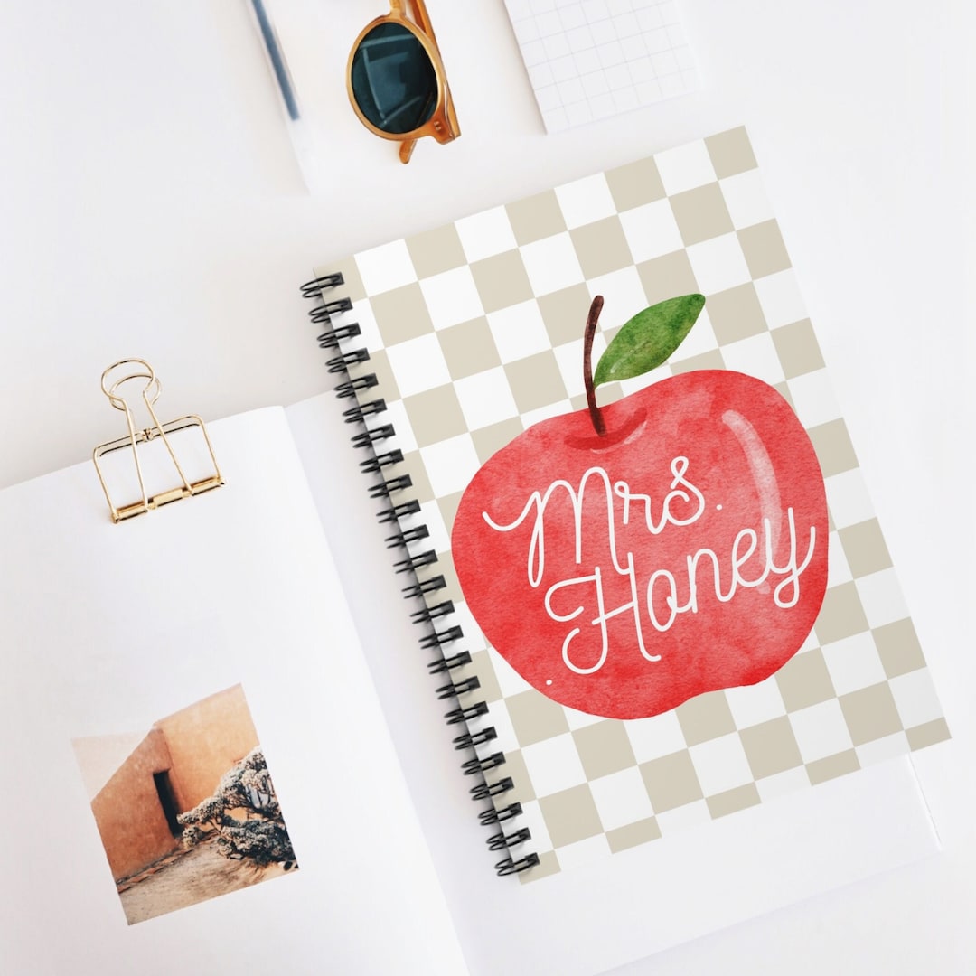 Custom Teacher Appreciation Gift, Teacher Notebook, Personalized ...