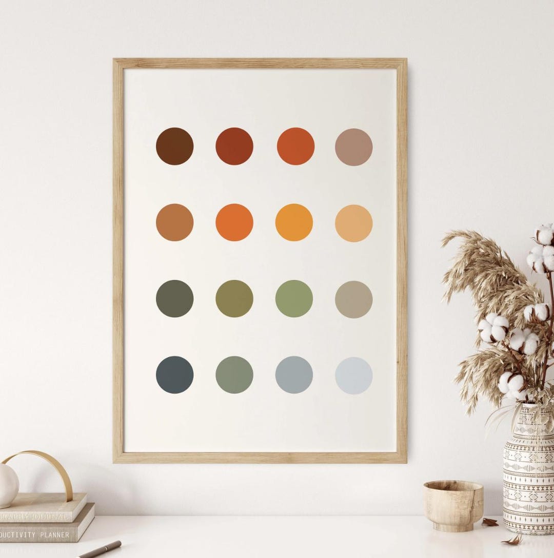 Fall Color Palette Print, Fall Poster, Fall Signs, Autumn Decor ...
