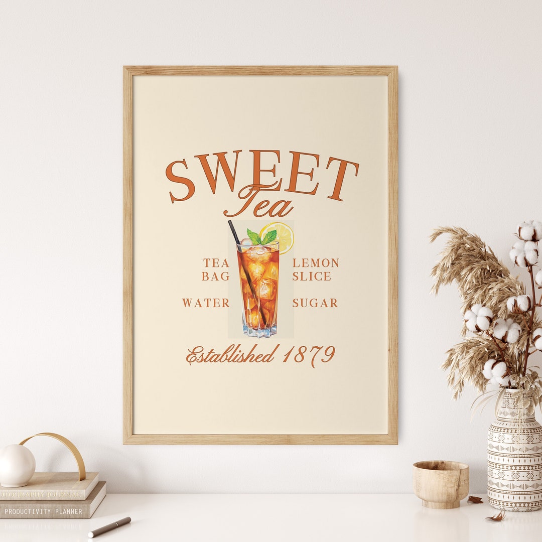 Sweet Tea Sign, Sweet Tea Print, Bar Sign, Tea Print, Southern Print ...