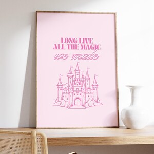 Long Live Print, Long Live Poster, Castle Print, Princess Decor ...