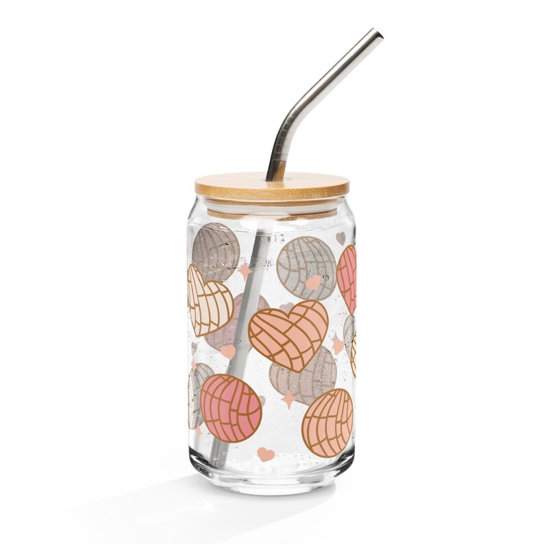 Concha Glass Can Cup | Pan Dulce Coffee Cup | Cafecito Aesthetic Glass ...