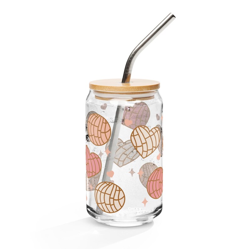 Concha Glass Can Cup | Pan Dulce Coffee Cup | Cafecito Aesthetic Glass ...