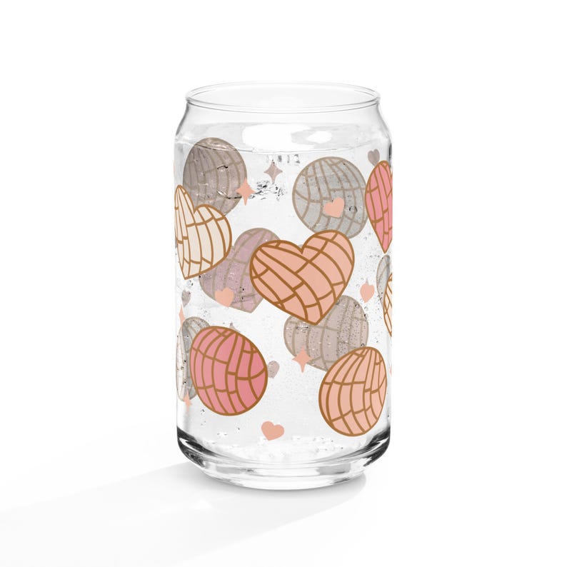 Concha Glass Can Cup | Pan Dulce Coffee Cup | Cafecito Aesthetic Glass ...