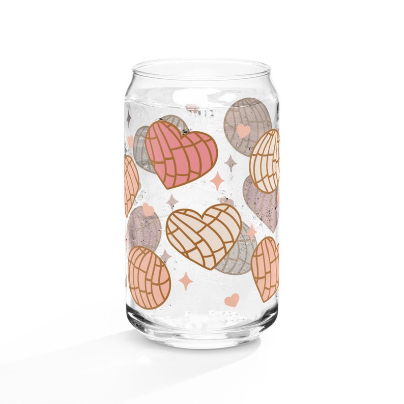 Concha Glass Can Cup | Pan Dulce Coffee Cup | Cafecito Aesthetic Glass ...