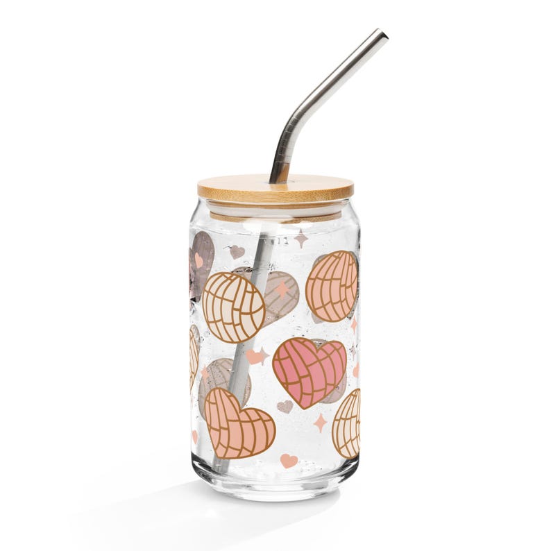 Concha Glass Can Cup | Pan Dulce Coffee Cup | Cafecito Aesthetic Glass ...