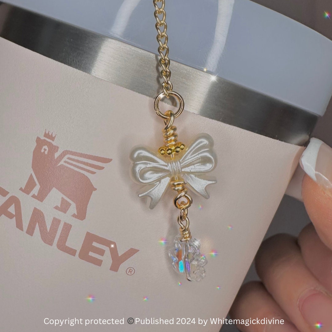 Coquette Bow Stanley Cup Straw Straw Charm Accessories - Etsy