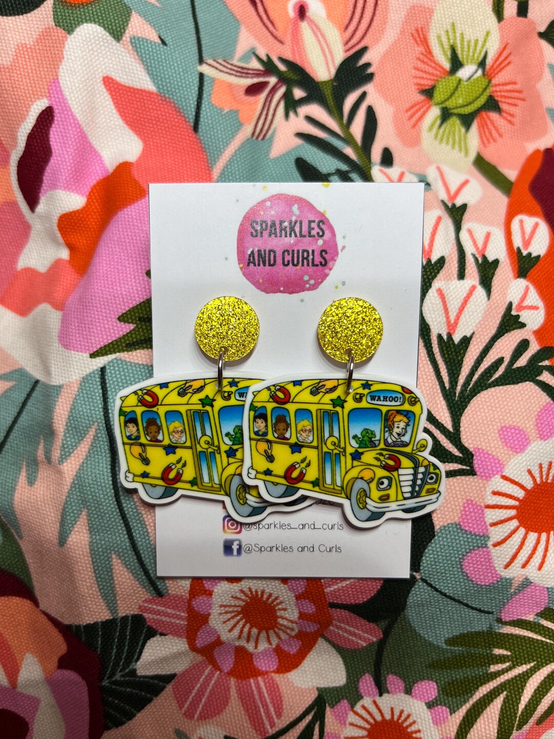 Magic School Bus Acrylic Earrings - Etsy