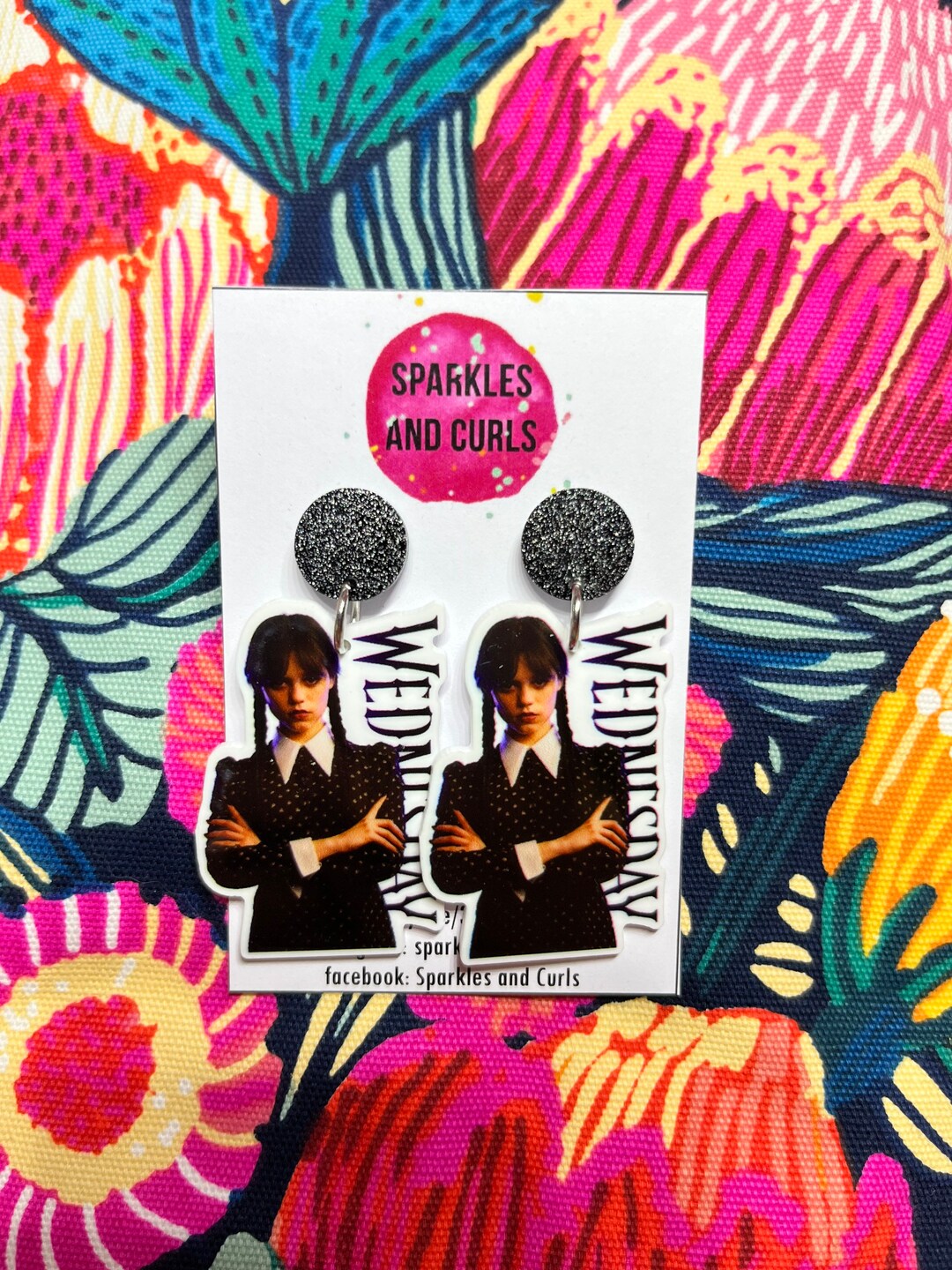 Wednesday Addams Acrylic Earrings - Etsy