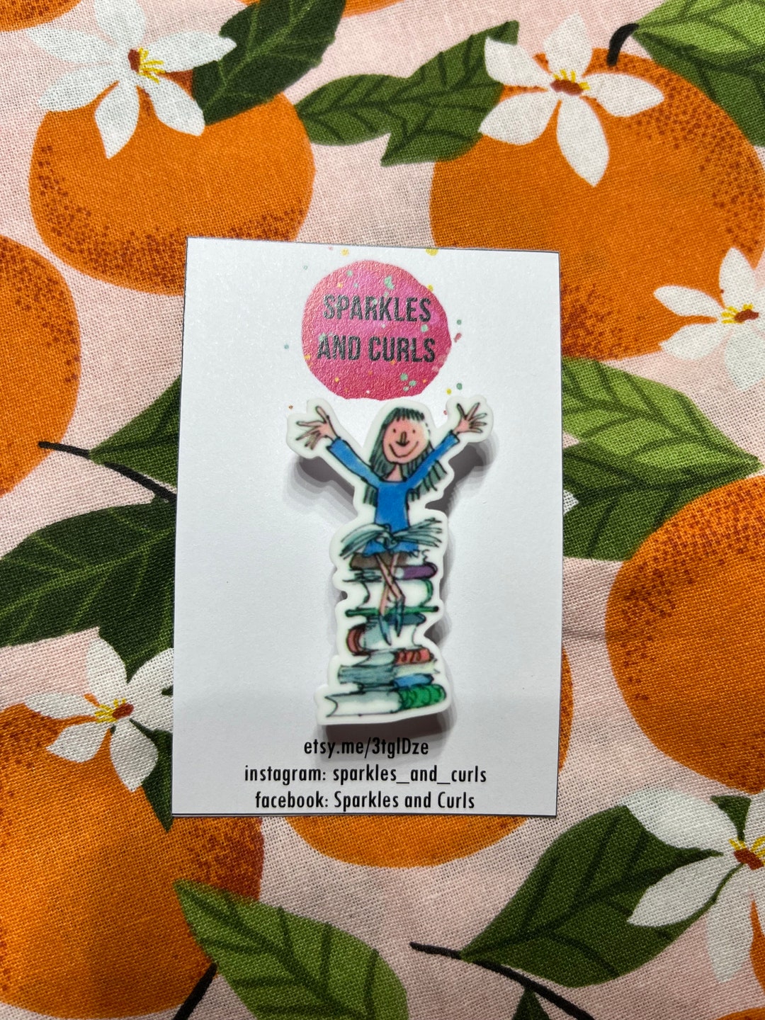 Roald Dahl Matilda Acrylic Brooch - Etsy