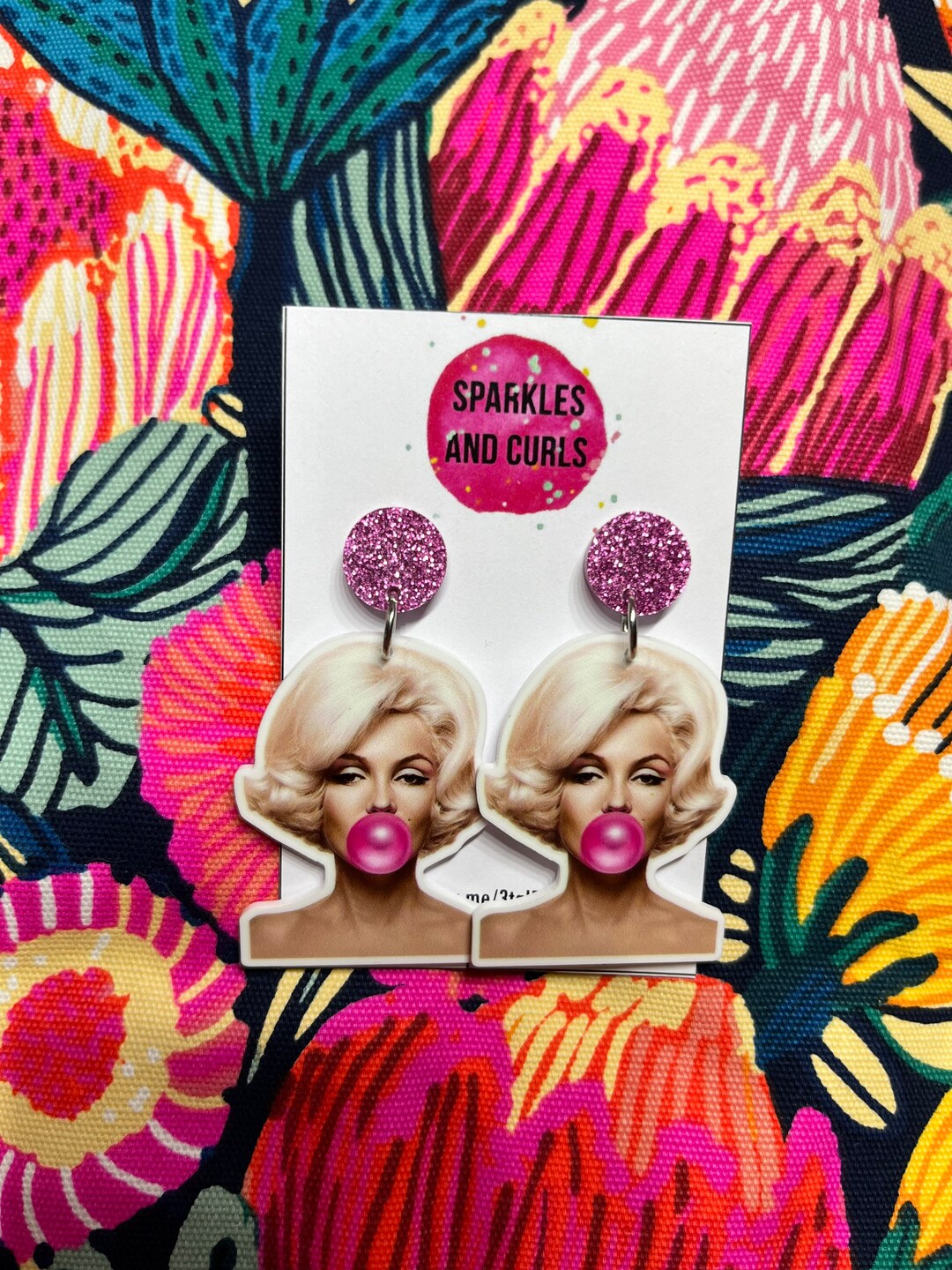 Vintage Movie Star Acrylic Earrings - Etsy