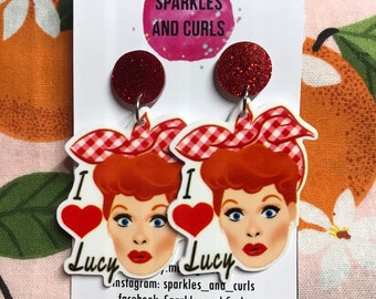 I Love Lucy Earrings - Etsy