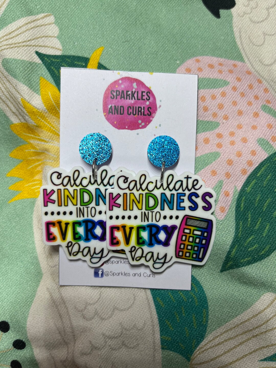 Calculate Kindness Into Every Day Acrylic Earrings - Etsy