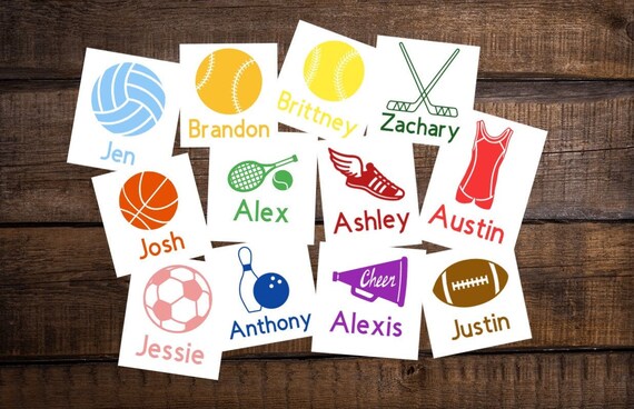 Personalized Sports Decals - Etsy