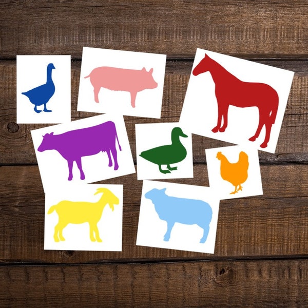 Farm Animal Decals - Etsy
