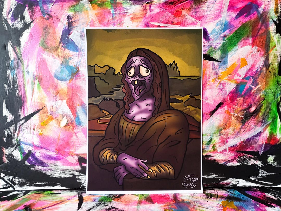 Zombie Lisa A3 Art Print - Etsy