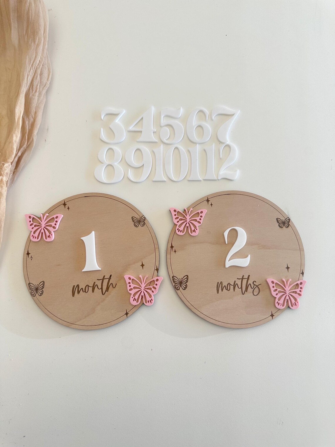 Butterfly Birth Sign | Baby Birth Announcement | Arched Wooden Birth ...